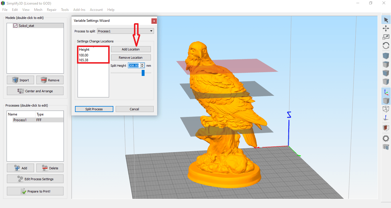 Variable Settings Wizard simplify3d آموزش چند تکه کردن مدل در نرم افزا